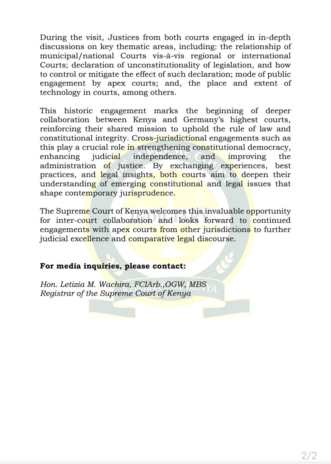 The Supreme Court of Kenya and the Federal Constitutional Court of ...